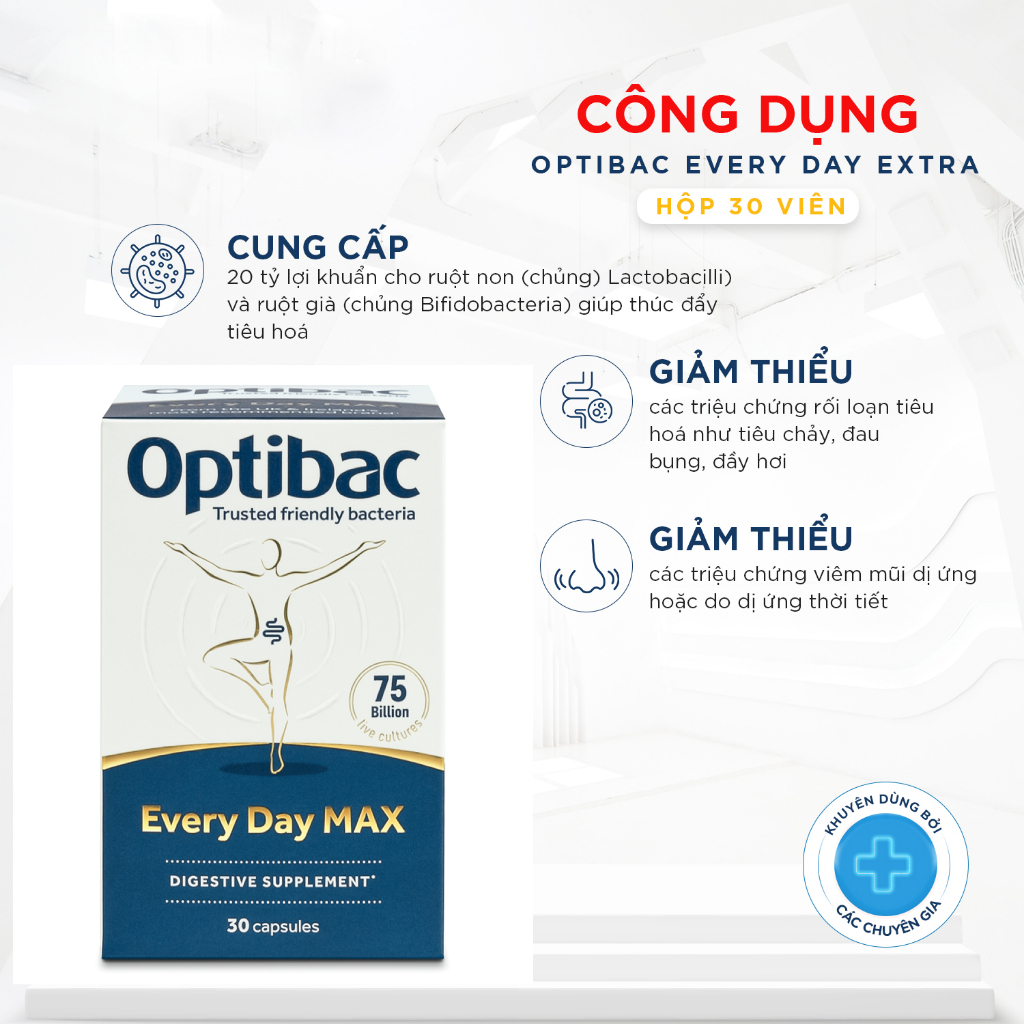 Optibac Every Day MAX probiotic tablets support digestive health ...