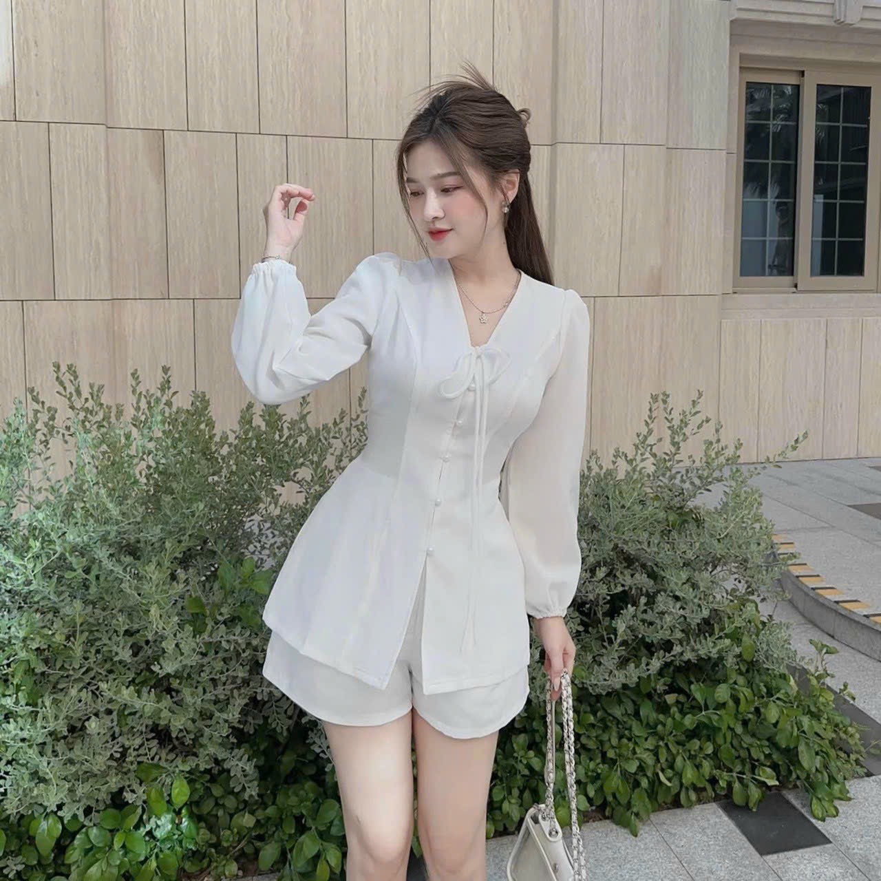 Women's fashion thigh-high set for going out, made of cold cotton, v ...