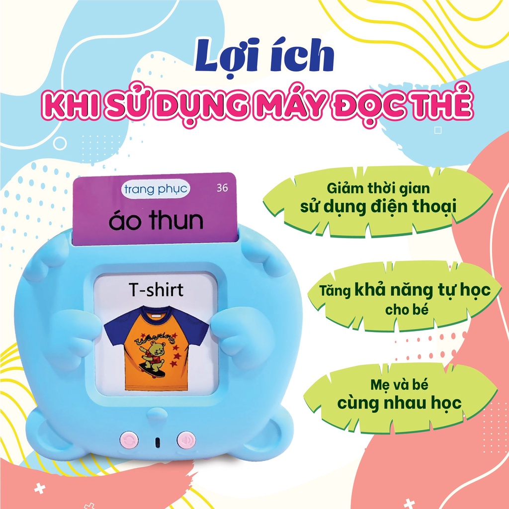 Smart card reader for children, with reading cards - Early educational ...