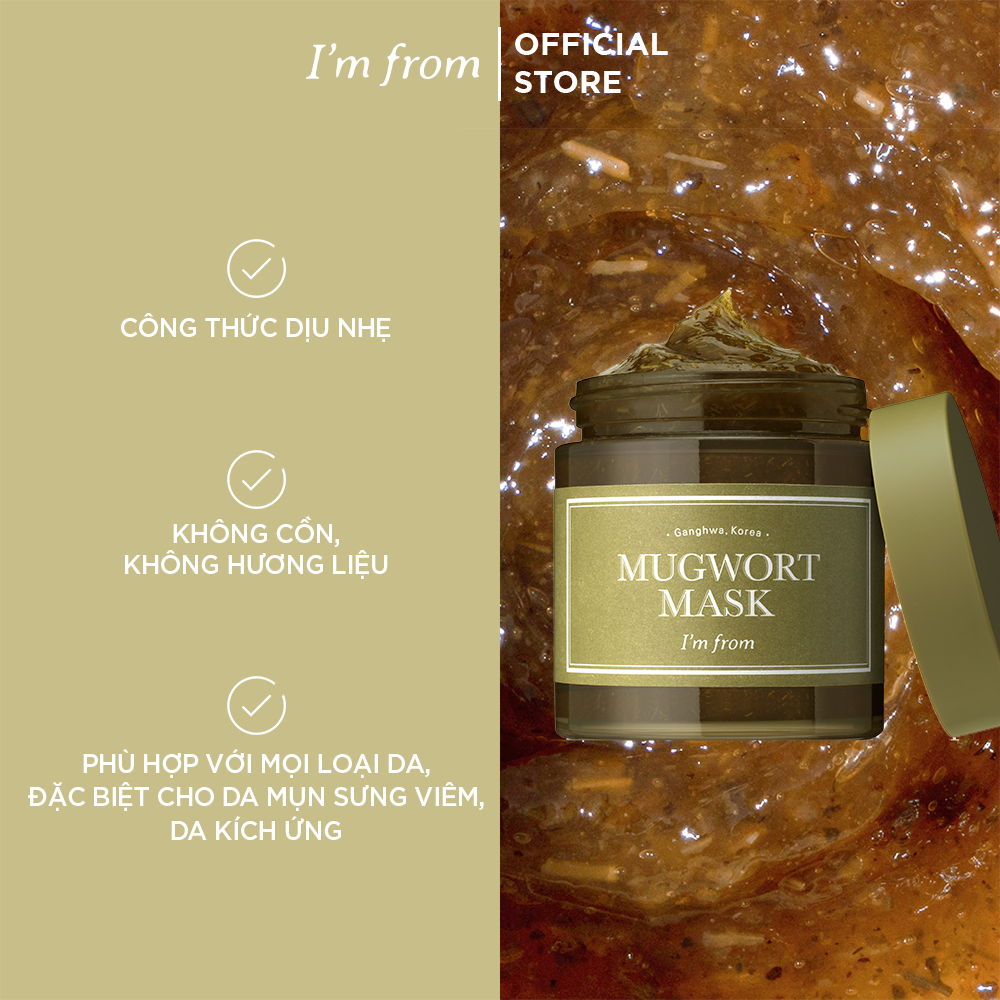 Mugwort Mask removes dead cells and soothes skin I'm From Mugwort Mask ...