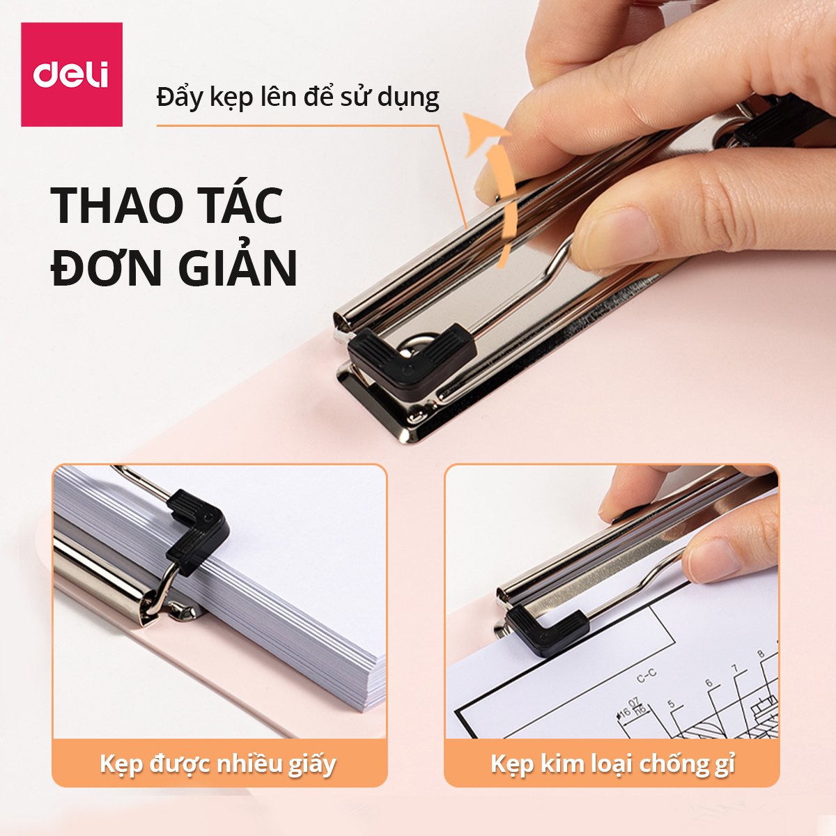 A4 Deli plastic signing cover, single-sided A4 folder, pastel color for ...