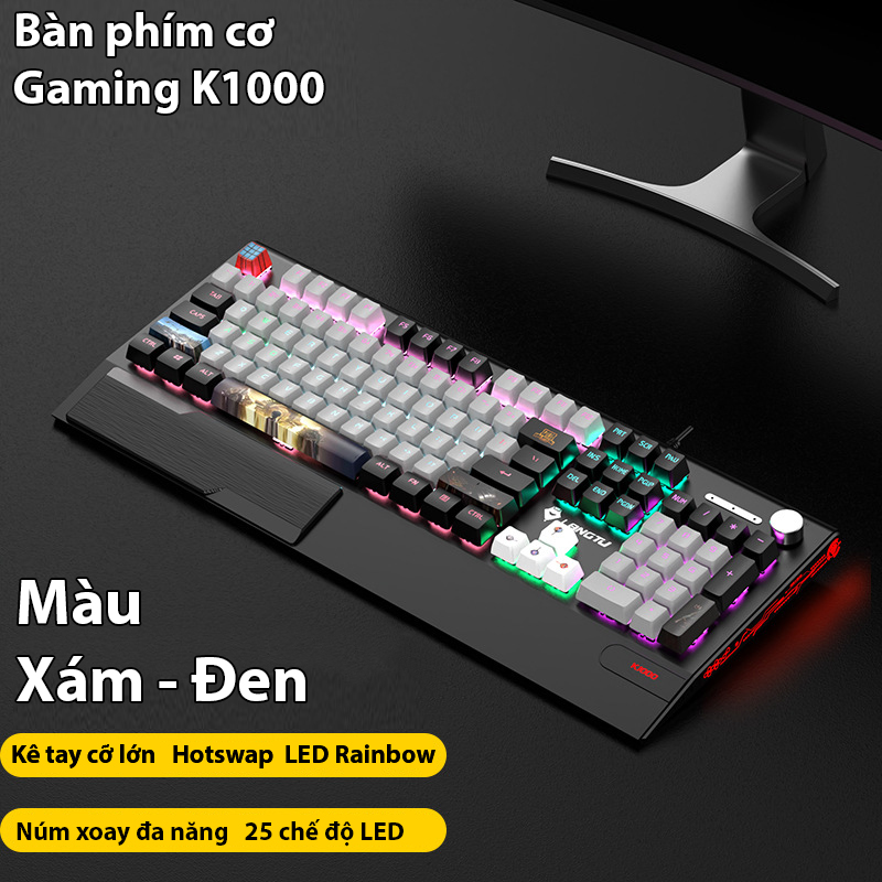 Coputa Gaming Keyboard, Langtu K1000 25-mode LED high-end gamer ...