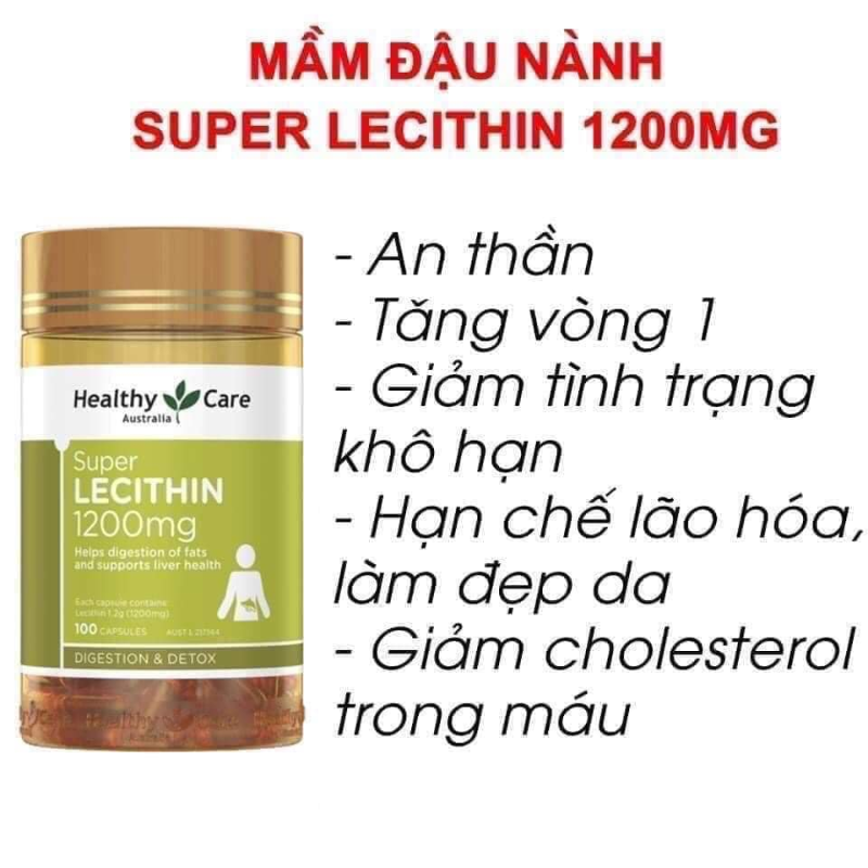 Healthy Care Super Lecithin 1200mg soybean sprout essence pills ...