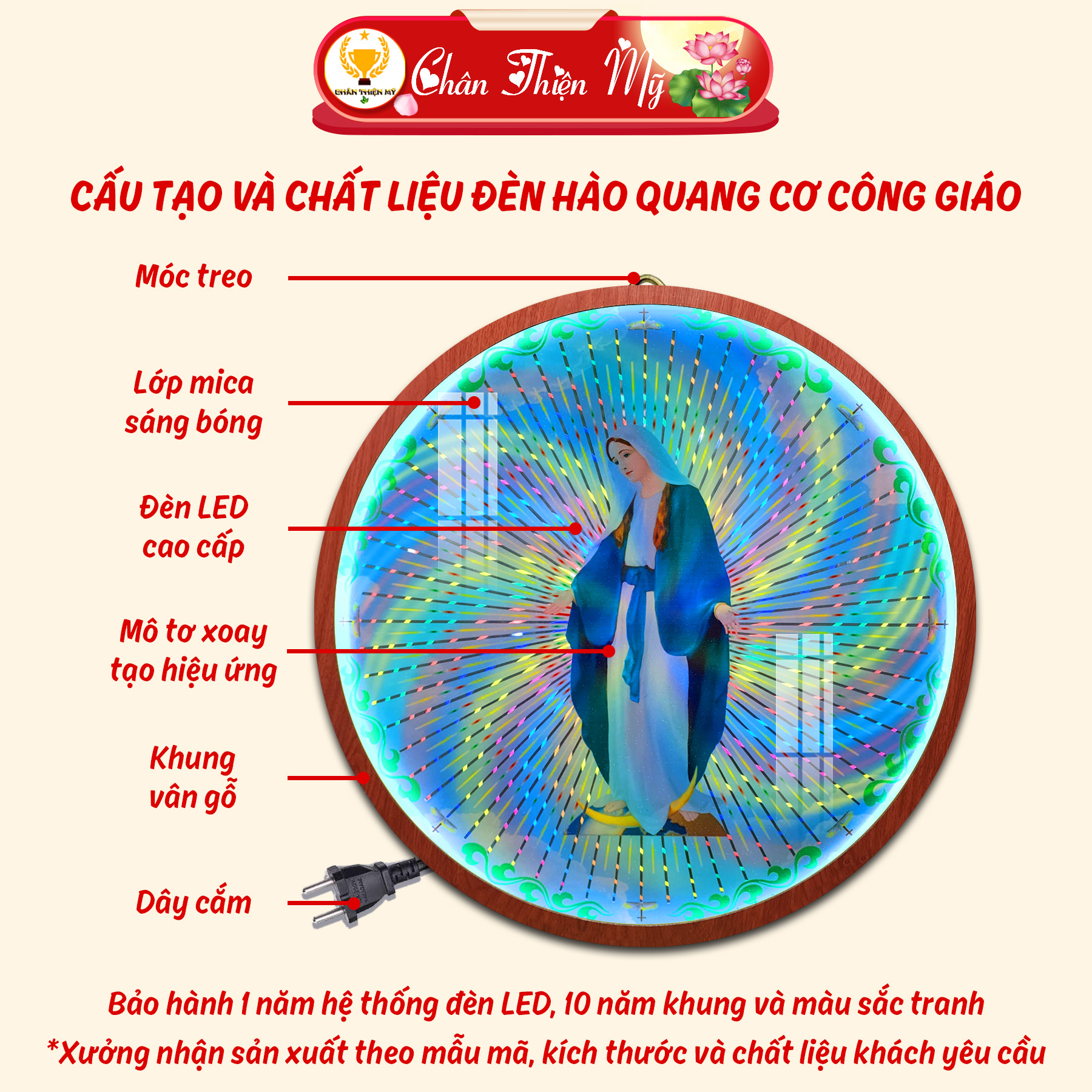 Catholic halo of Father Diep TRUTH AND BEAUTY, Altar decoration lamp ...