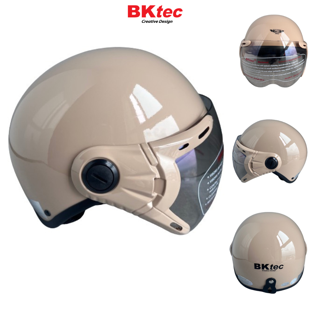1/2 Head Helmet with Anti-Glare Glass - Genuine Product - - Head ...