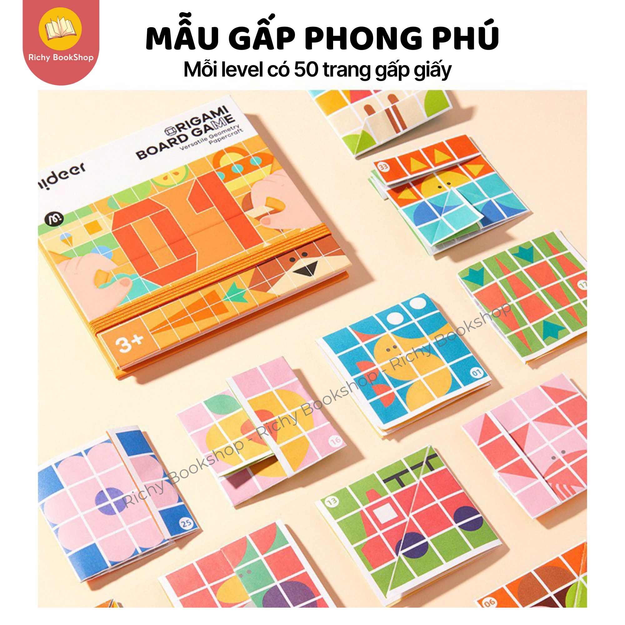 3-level smart paper folding craft toy - Mideer Origami Board Game ...