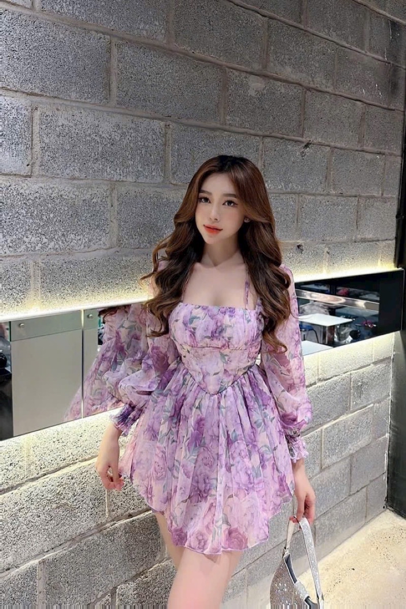 Women's fashion dress for going out, made of high-quality floral ...