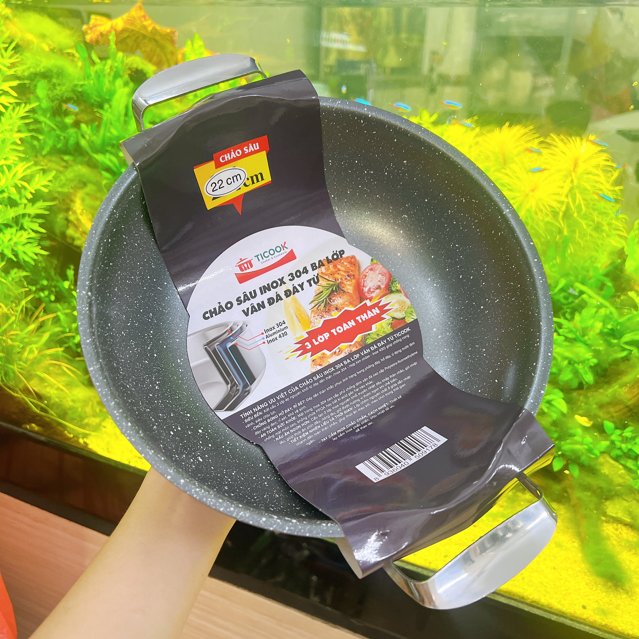 304 STONE TEXTURED Deep Pan Three Layers Bottom From Ticook - Premium ...