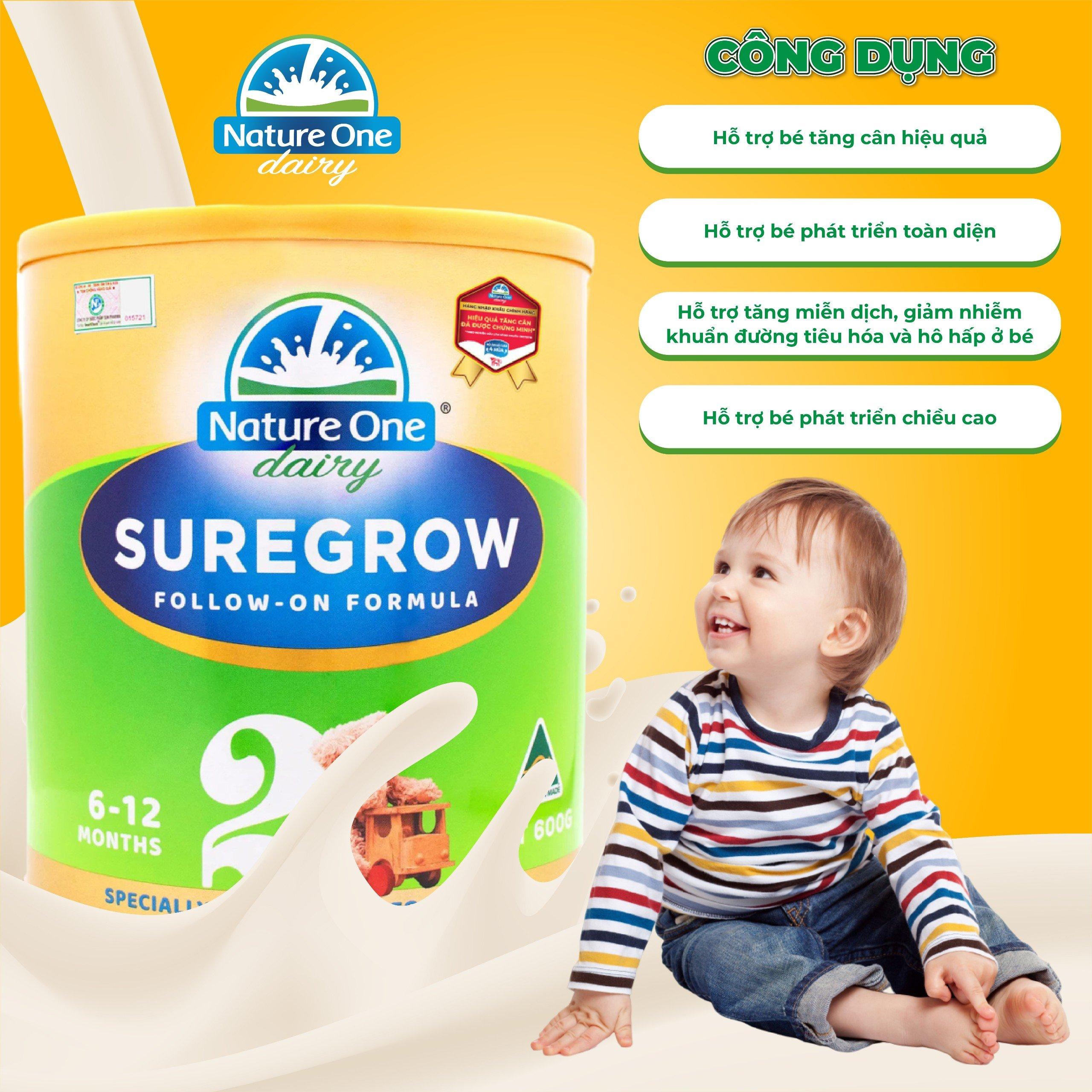 Nature One Dairy SureGrow HMM weight gain milk No. 2 for babies 6-12 M ...