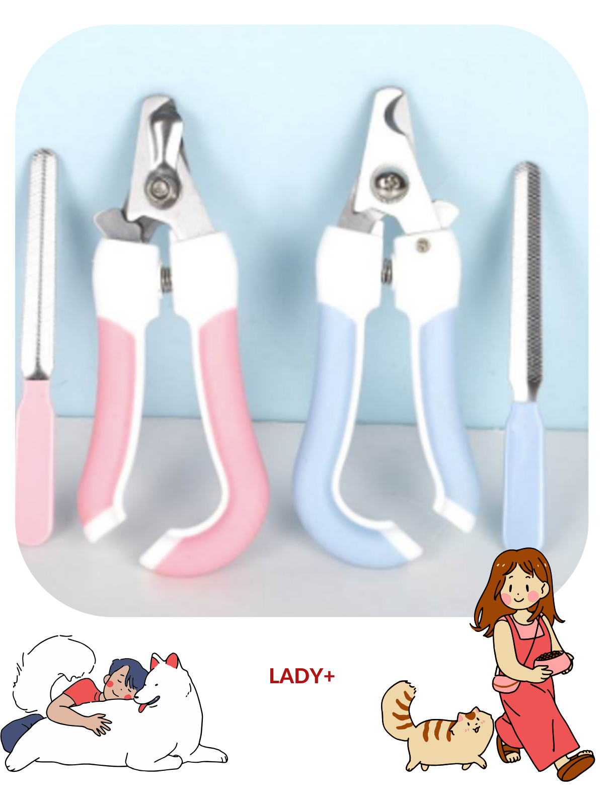 Cutting pliers Pieceg dogs and cats - Pliers set with file FootPiece ...