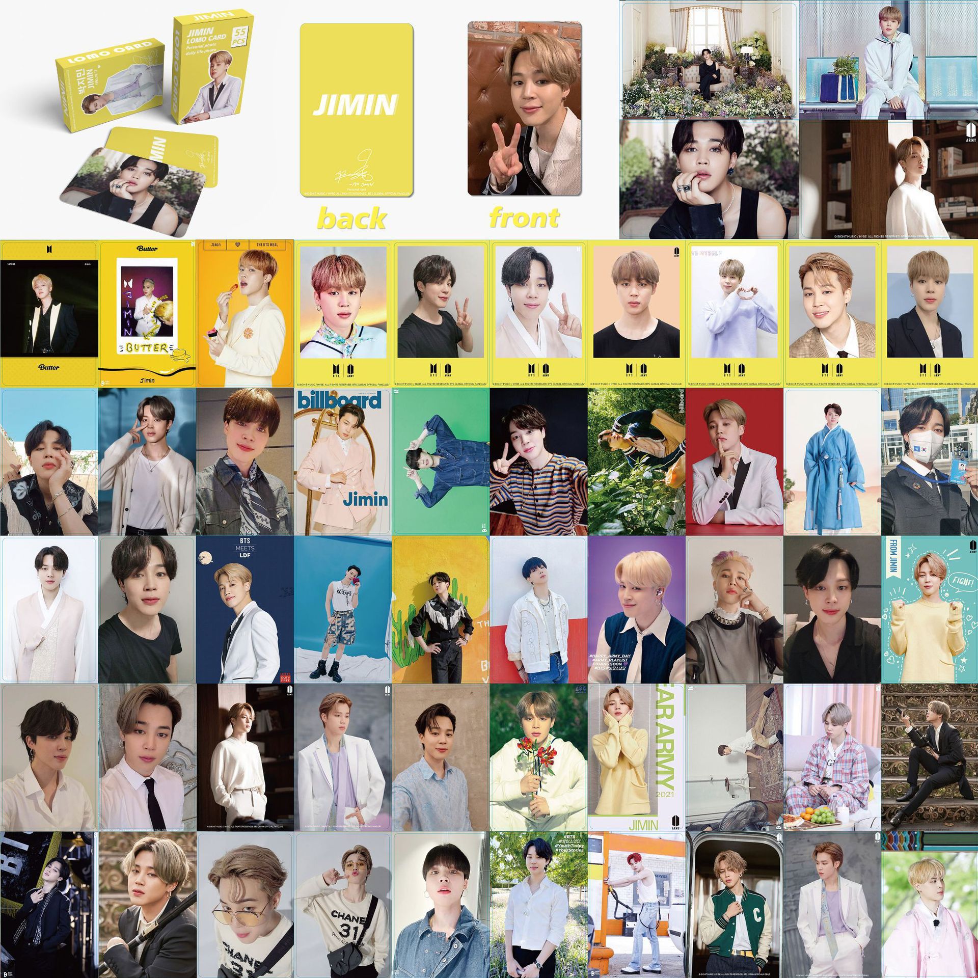 Bts DECO KIT Photocard Bangtan Boys Collection box of 54 BTS Lomo Photo ...