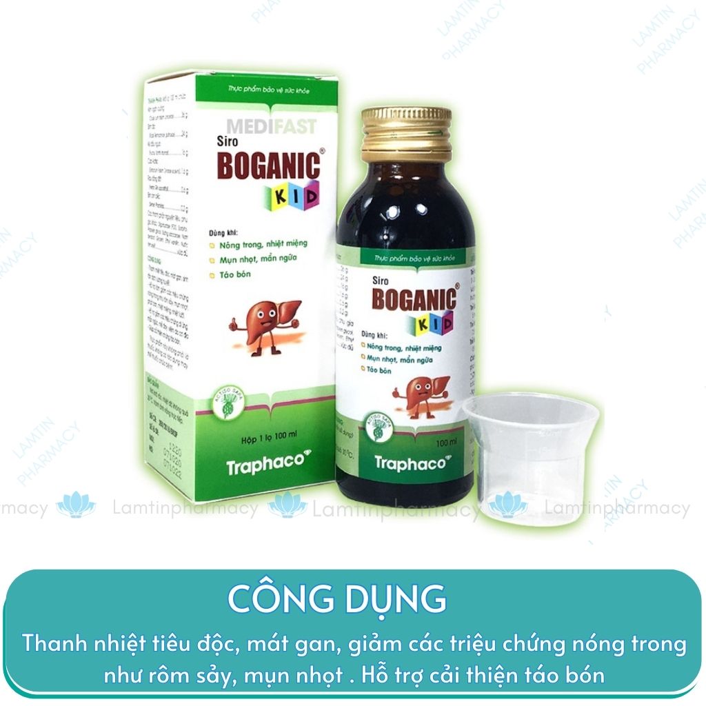 Boganic Kid Traphaco helps cool the liver, clear heat, reduce rashes ...