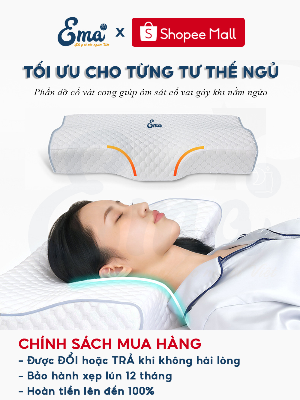 Ema Cold Gel Latex Quick Sleep Pillow - Designed to prevent neck and ...