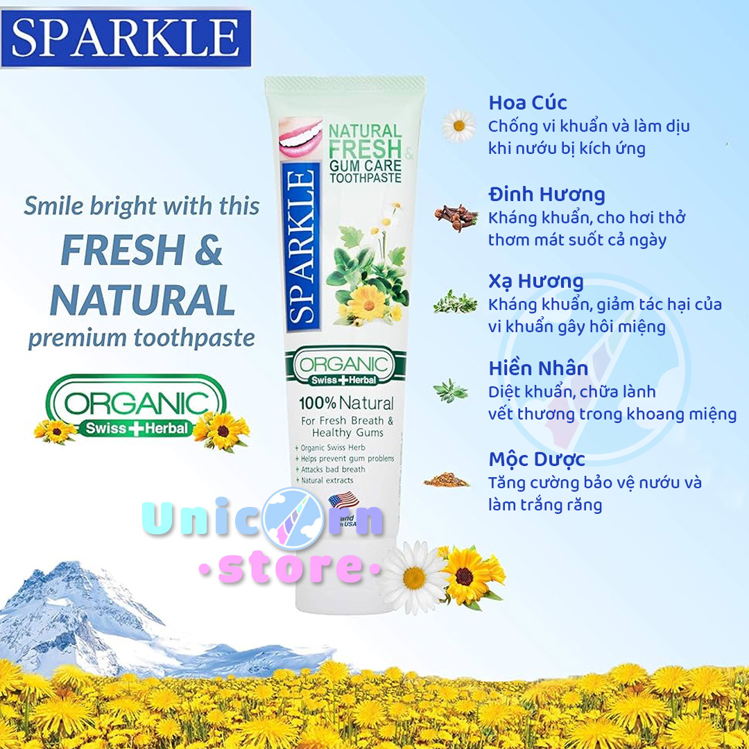 Sparkle Natural Fresh Gum Care Toothpaste 100g | Shopee Malaysia