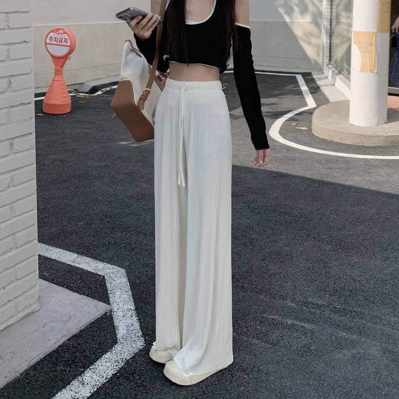 High-waist Chew Wool Wide-Leg Pants for Women | Shopee Malaysia