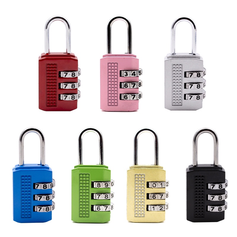 Mini 3-digit lock to lock travel backpacks and suitcases without keys ...