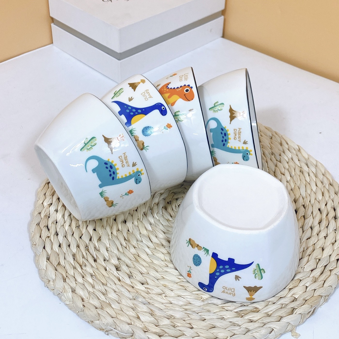 Retail Combo of High Quality Enameled Gosu Bowls with Cute Patterns of ...