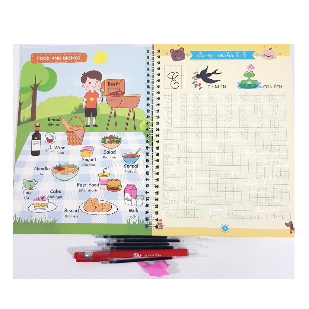 Notebook for Writing Capital Letters, Compound Letters and Learning ...