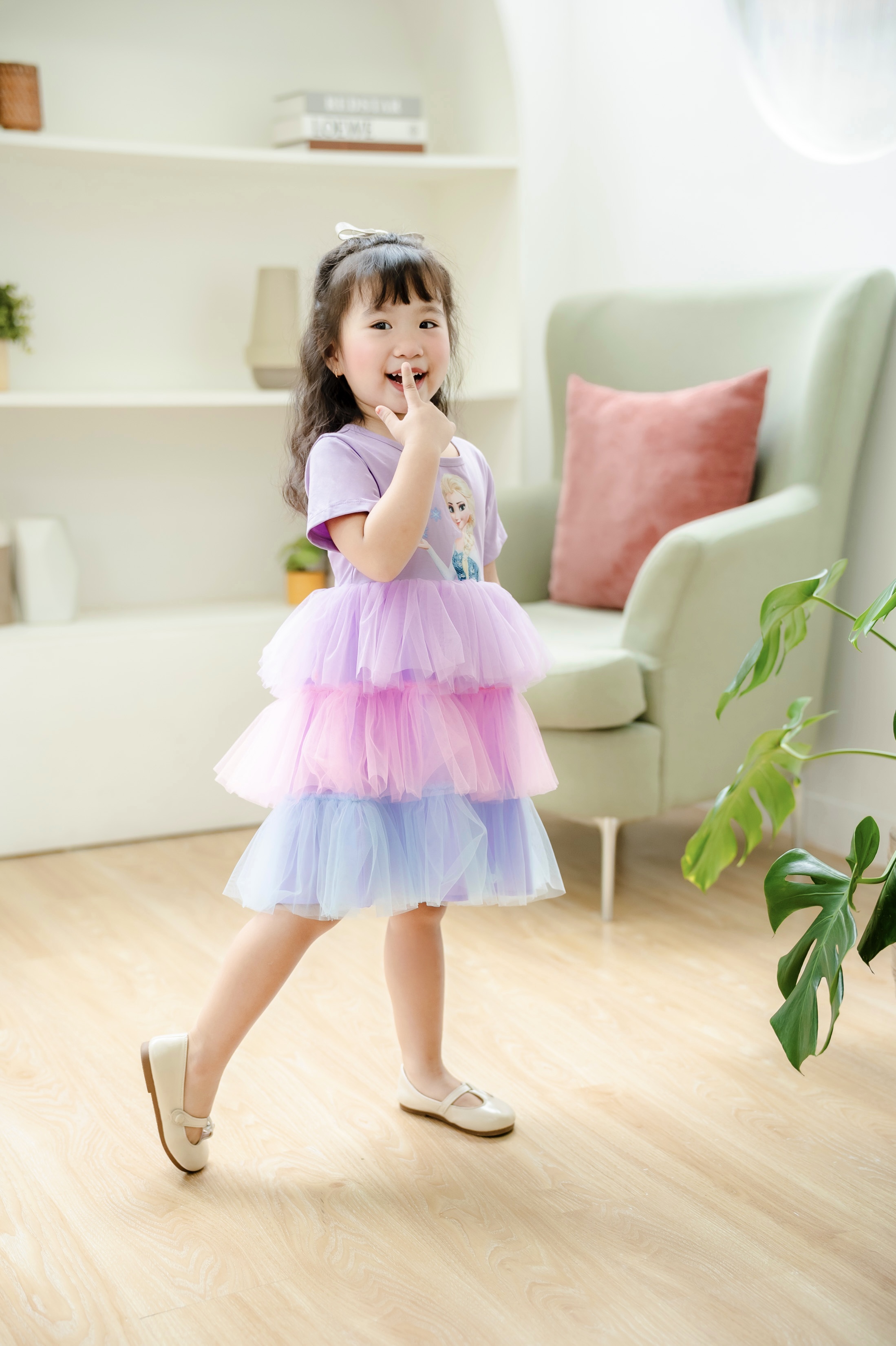 Dorykids Elsa 3 princess dress for girls, 3-layer ombre flared dress ...