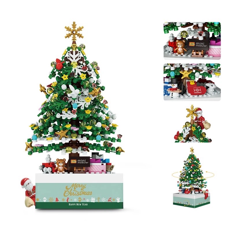 Christmas music box model assembly toy 1237 Christmas tree models ...