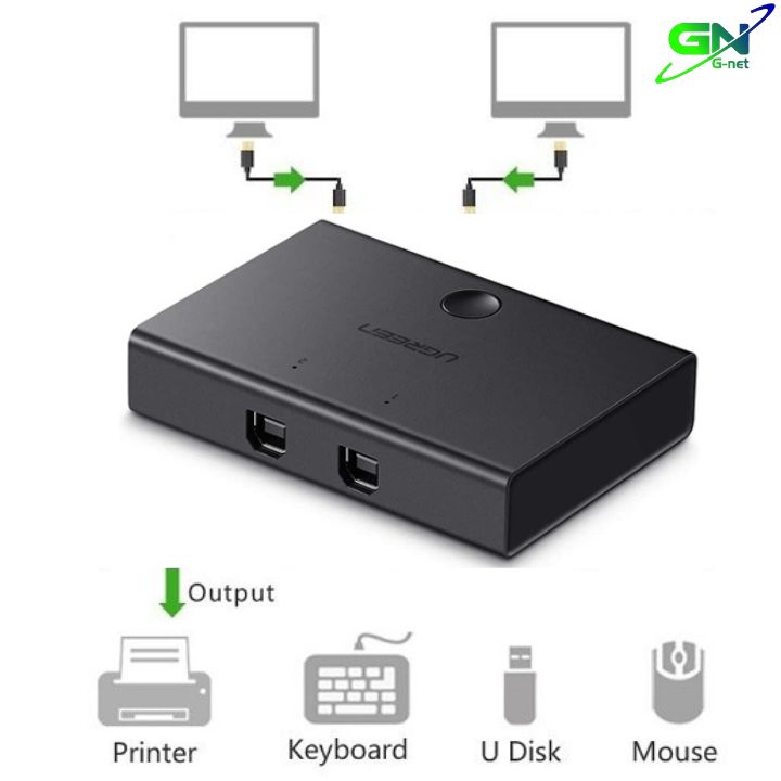 Splitter for 2 computers sharing 1 UGREEN printer + 2 genuine wires ...
