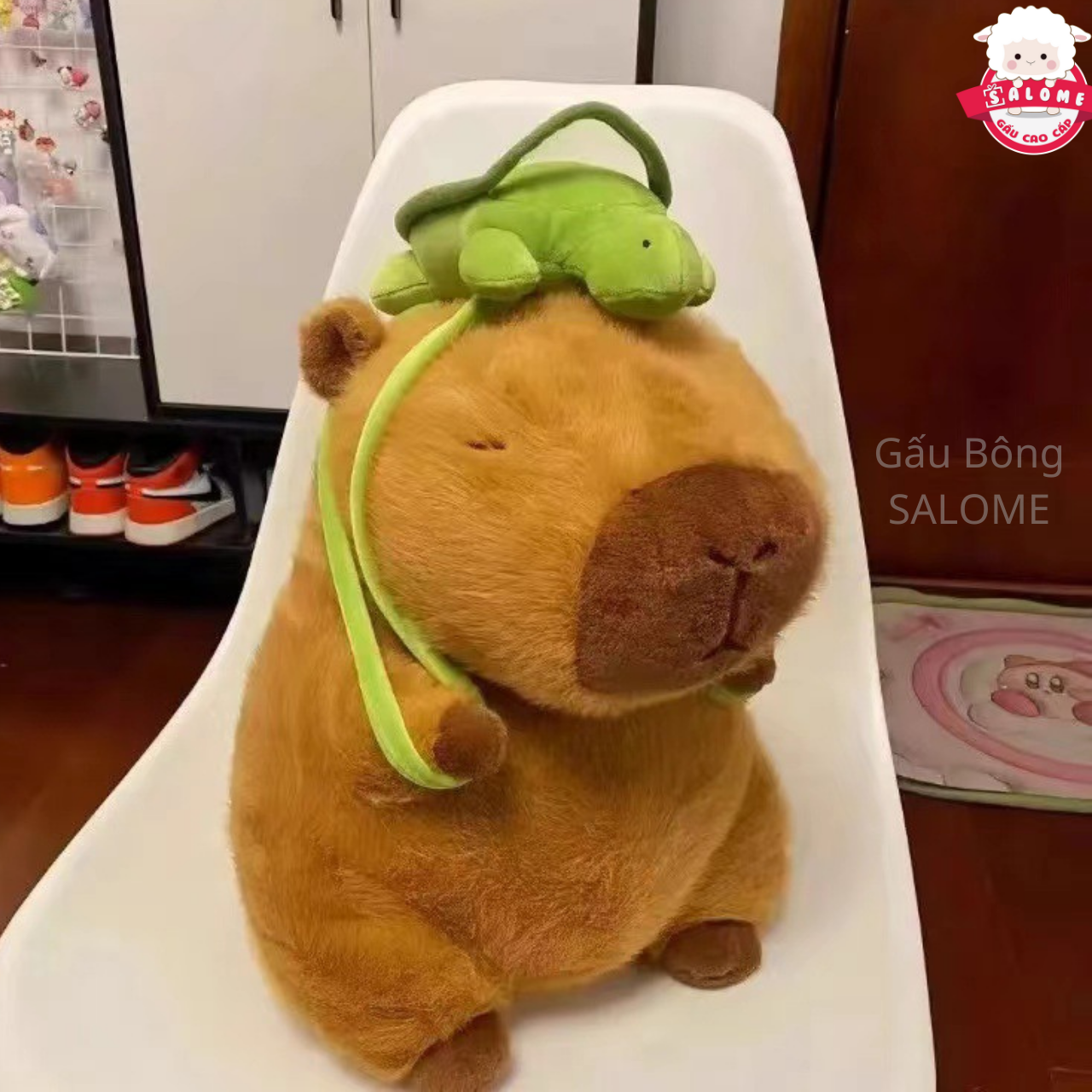 Capybara Brown Water Guinea Pig Teddy Bear Wearing Giant Turtlebag ...