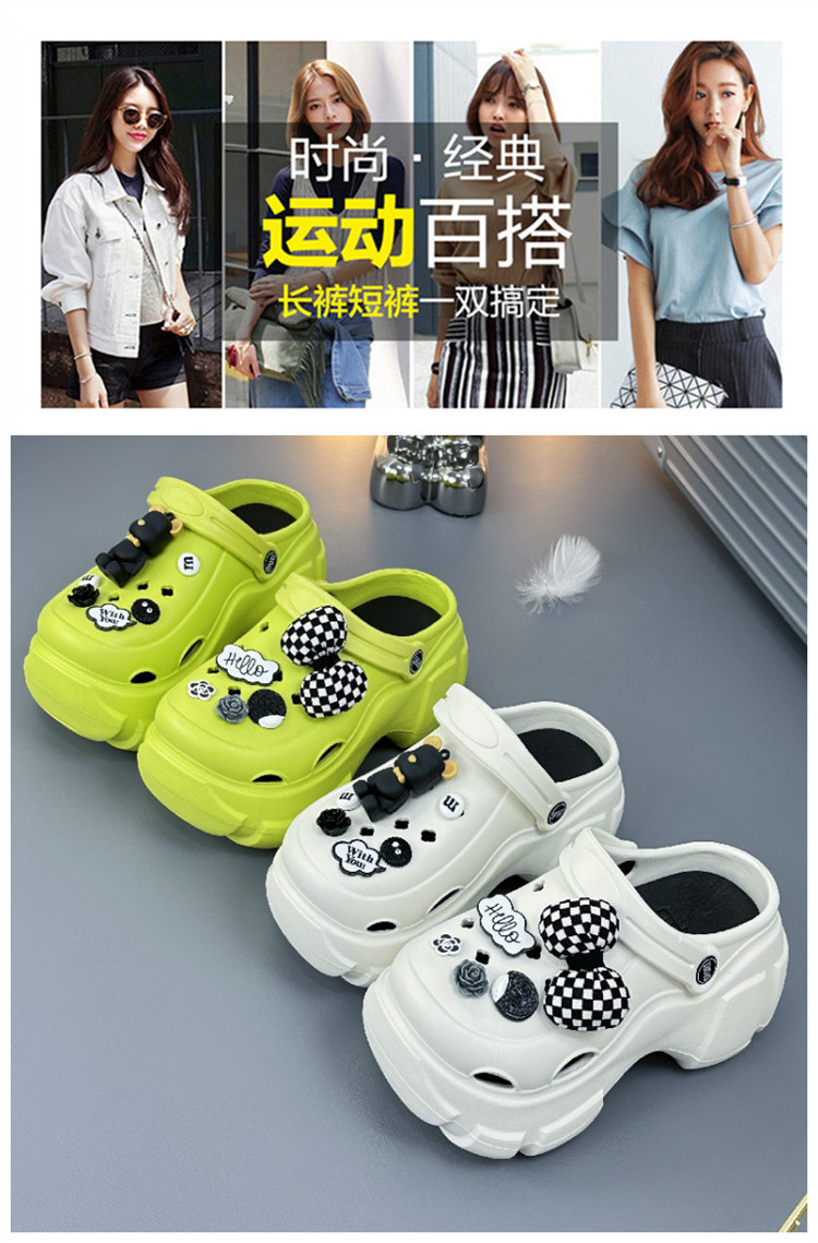 Women's 6cm padded sole with CARO Bow Bear ticker, 3D bow charm ...
