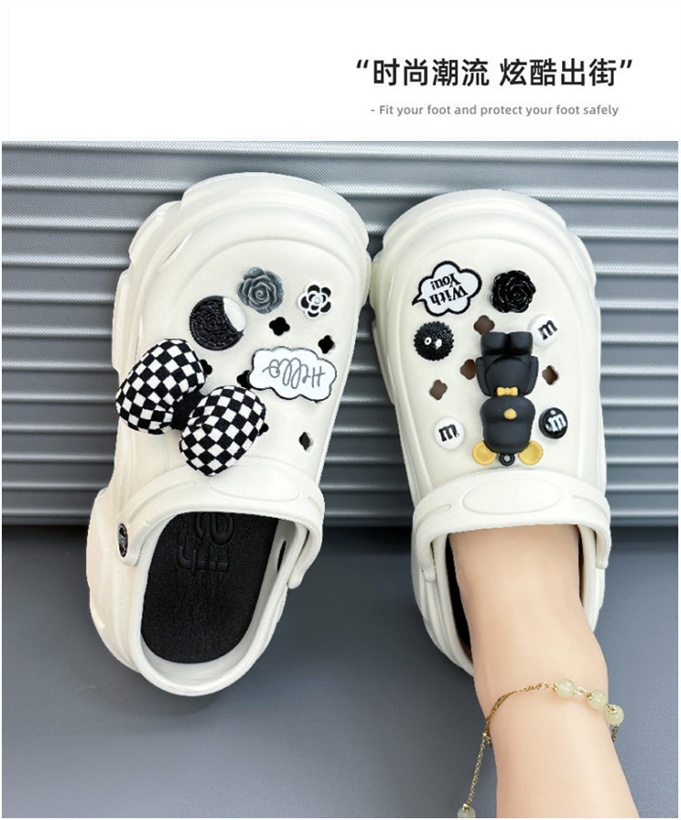 Women's 6cm padded sole with CARO Bow Bear ticker, 3D bow charm ...