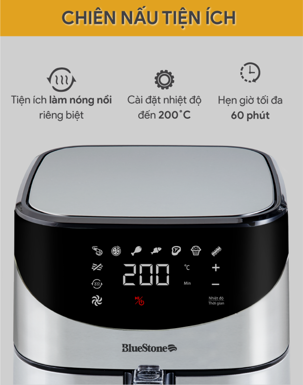 Bluestone AFB-5880 5.5 Liter Electronic Oil-Free Fryer | Shopee Malaysia