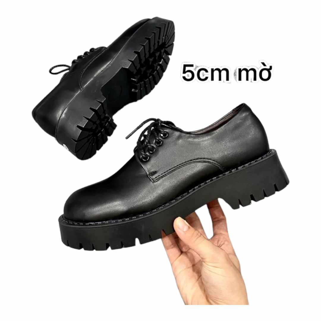 Traz Men's Chunky Derby Shoes, men's round toe lace-up shoes (Back 1 ...