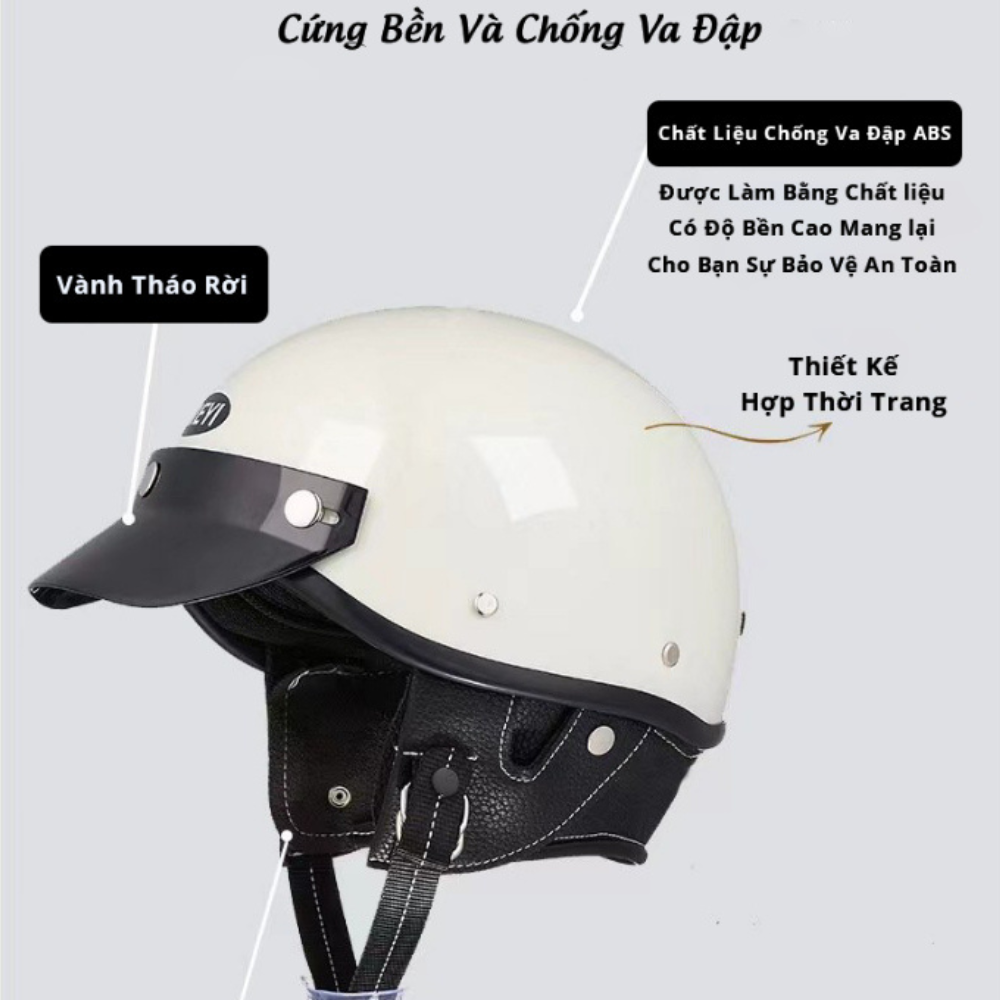 Napoli N179 classic Retro style helmet_half-head helmet with glasses ...