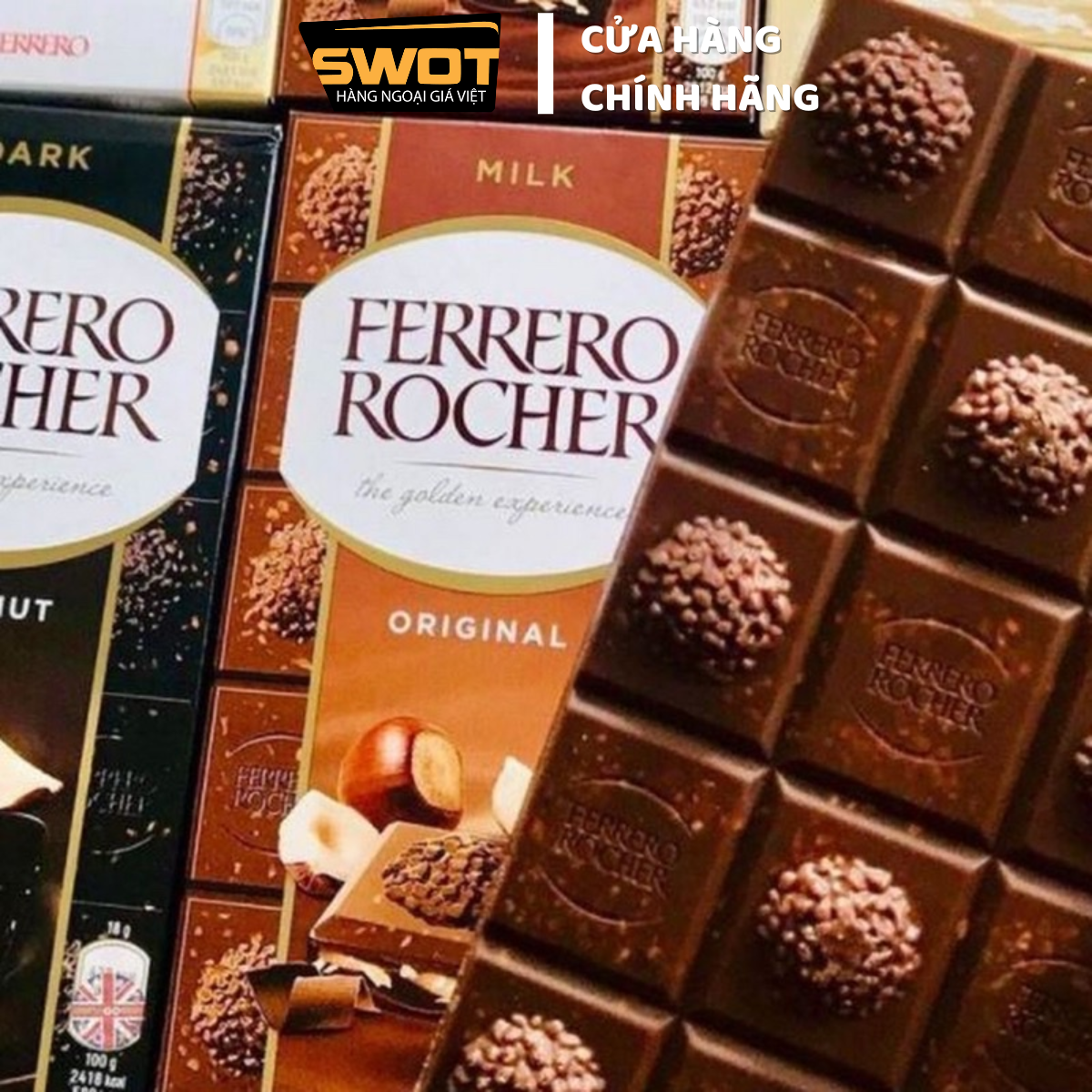 Ferrero Rocher German Chocolate bar 100g many flavors, premium German ...