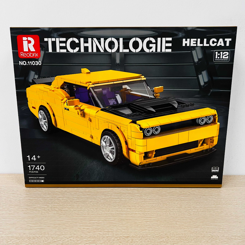Technic Supercar Assembly Model 34 cm long Dodge Charger HellCat scale ...