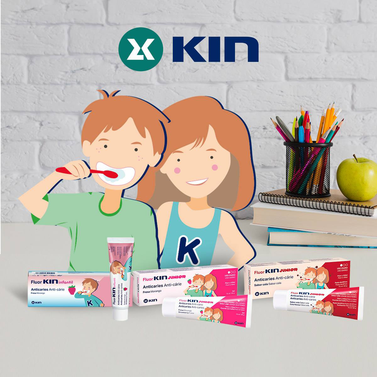 Fluor Kin Infantil children's toothpaste 1-6 years old 60g | Shopee ...