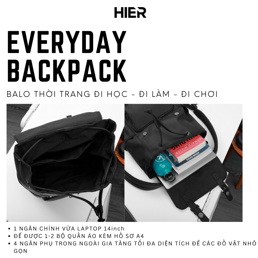 Hier BRAND GENUINE EVERYDAY folding school backpack, waterproof and ...