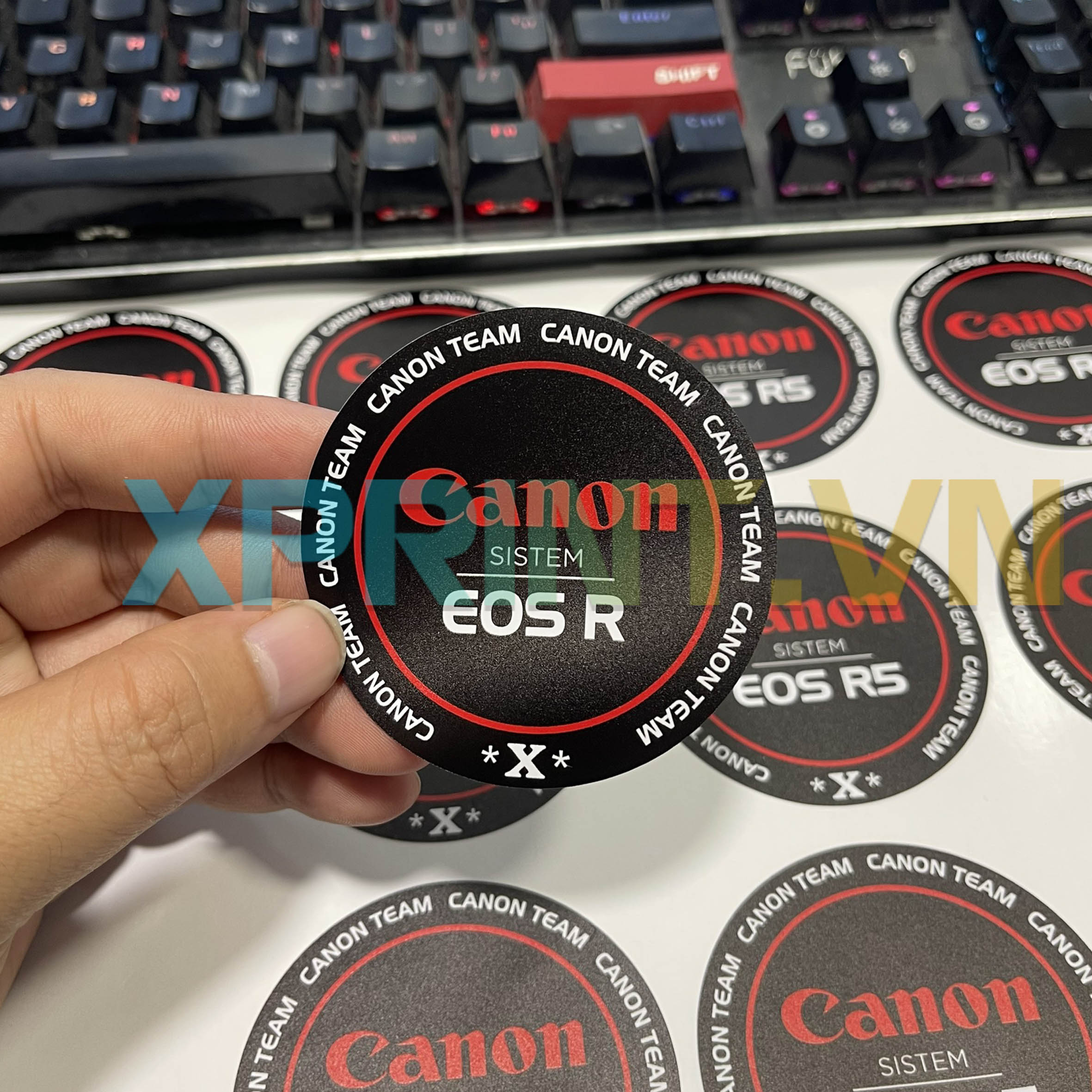 Canon EOS R, RP, R5, R6 cap stickers, RF lens cap stickers, Canon ...