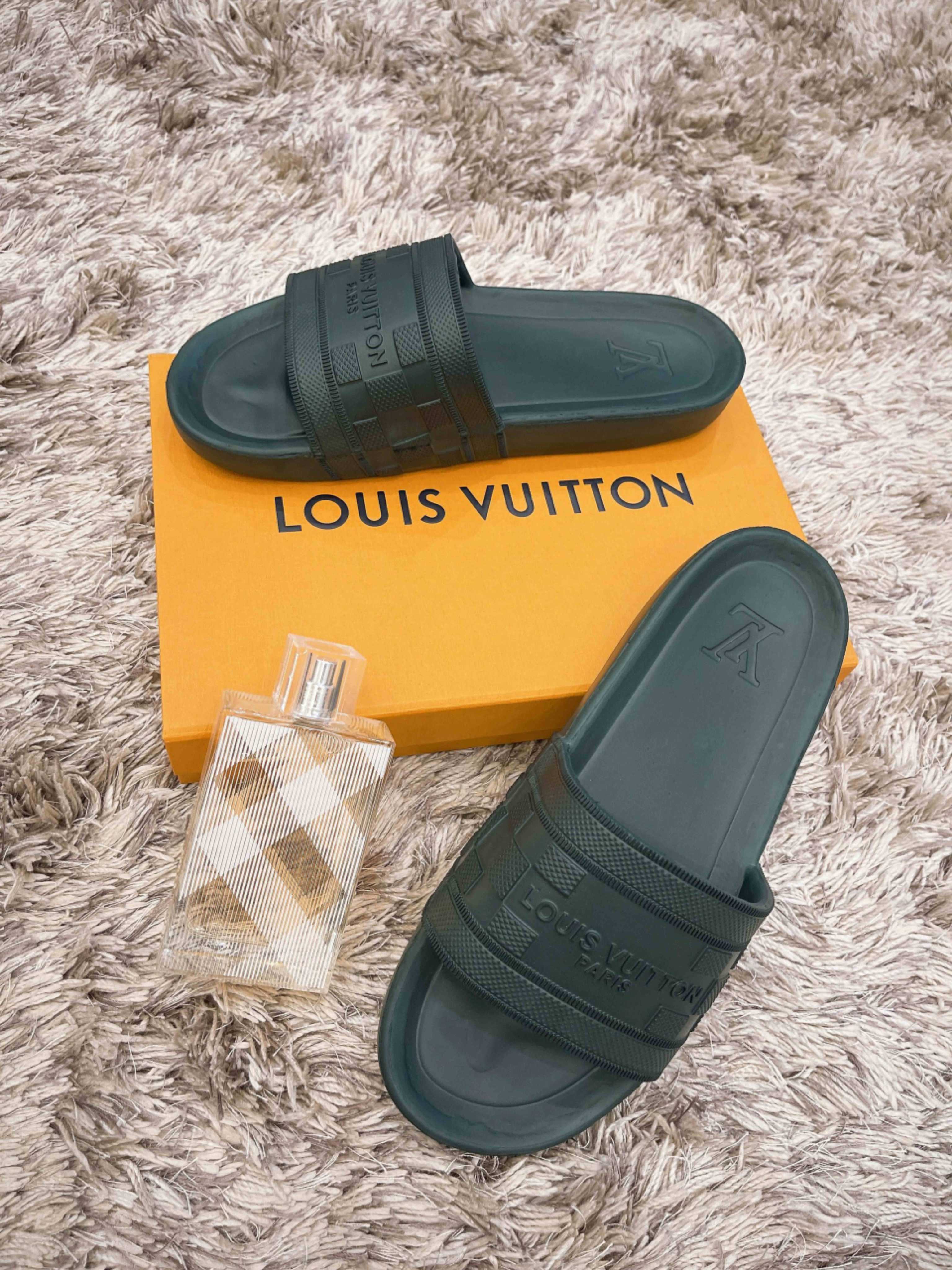 Men's L _ V Solid Molded Bread Sandals High Quality Fashion | Shopee ...