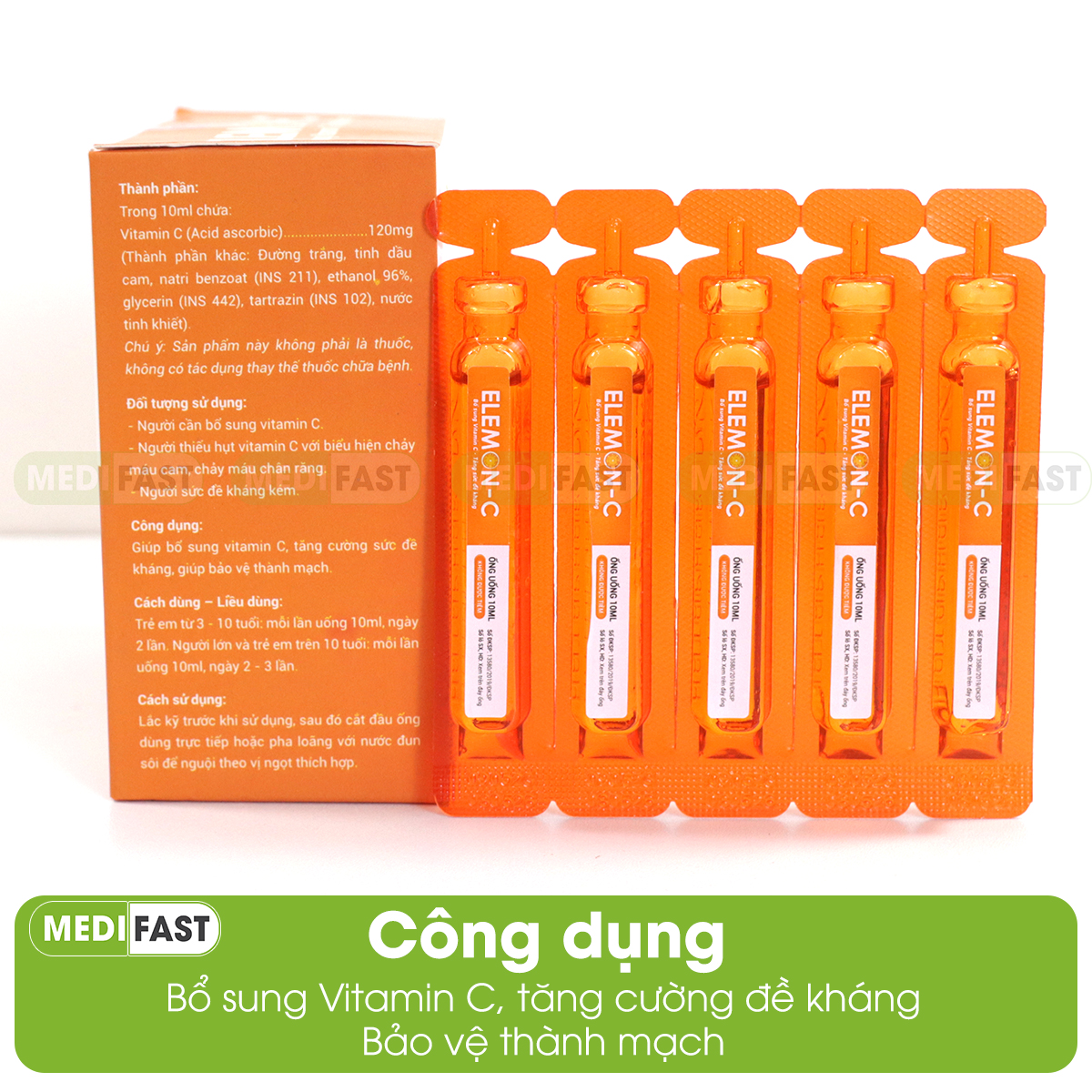 Elemon C syrup box of 20 tubes - Supplementing Vitamin C to reduce ...