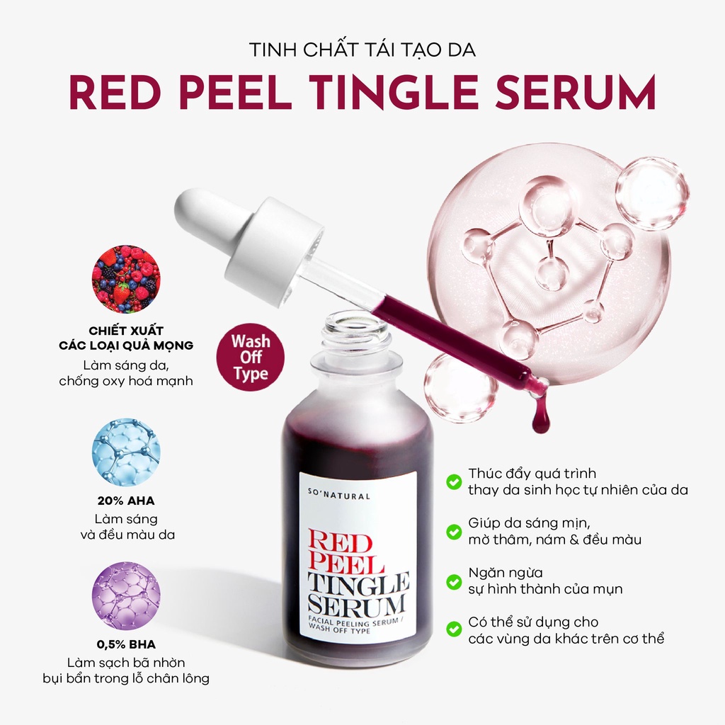 Red Peel Tingle Serum So Natural biological skin regeneration essence ...