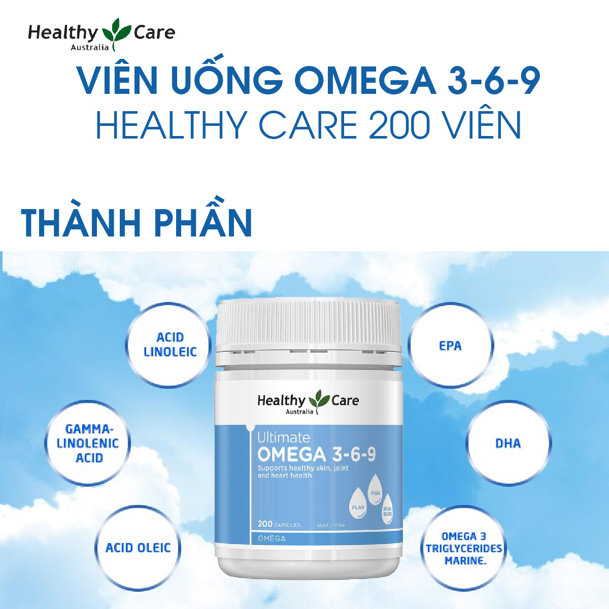 Omega 3-6-9 Ultimate Healthy Care enhances vision, supports the heart ...