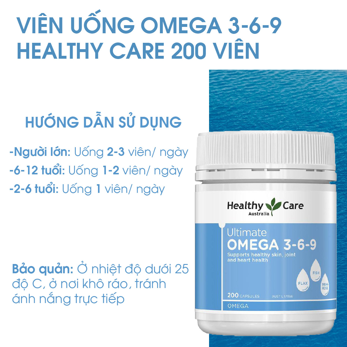 Omega 3-6-9 Ultimate Healthy Care enhances vision, supports the heart ...