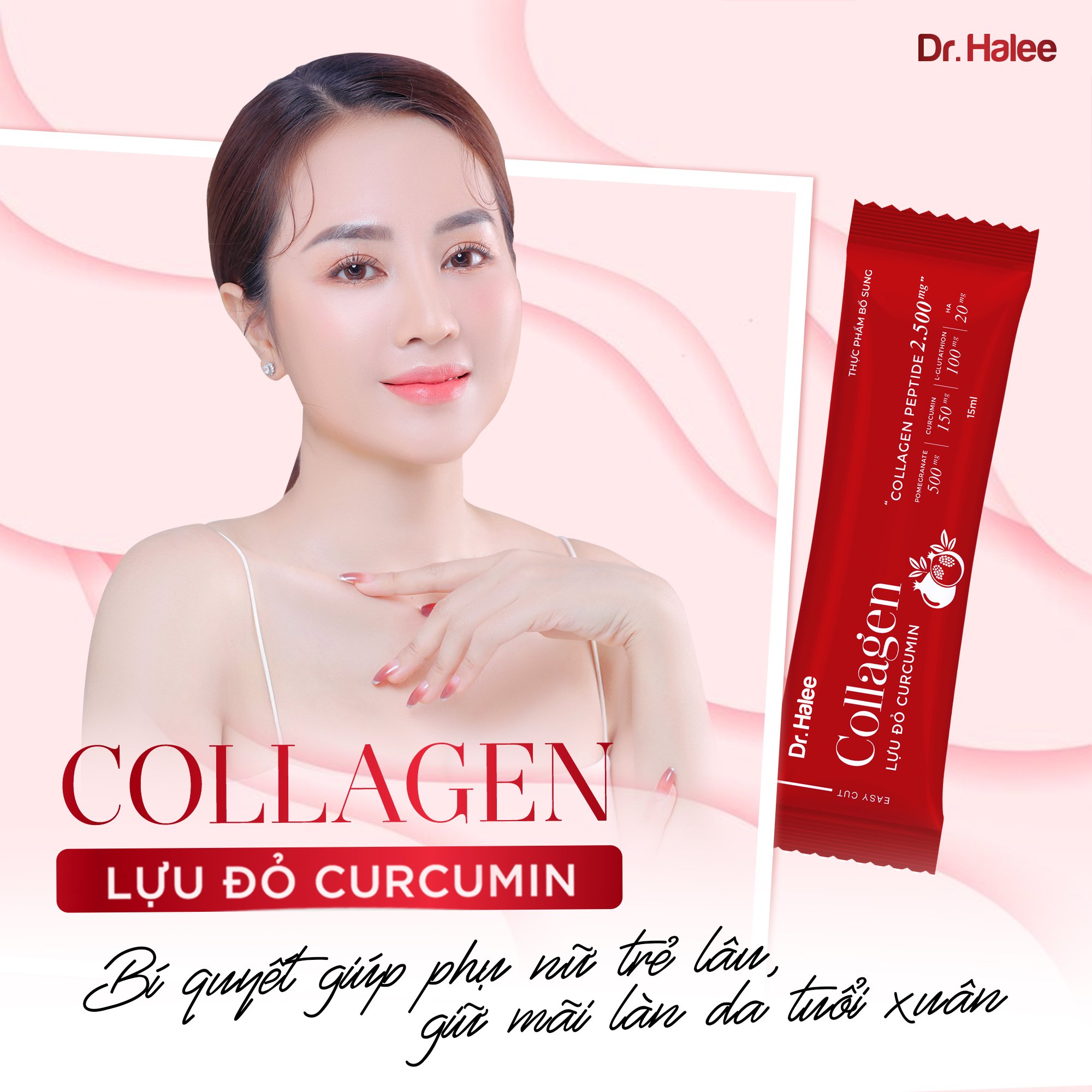 Red Pomegranate Collagen Curcumin Helps Whiten Skin, Anti-Aging ...
