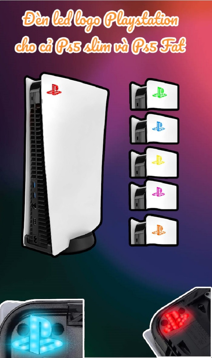 Led Playstation Logo Lights For Ps5 Slim And Ps5 Fat Machines | Shopee ...