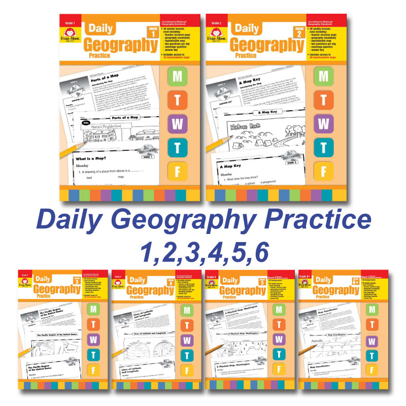 Book - Daily Geography Practice Grade 1,2,3,4,5,6 - A4 size print ...