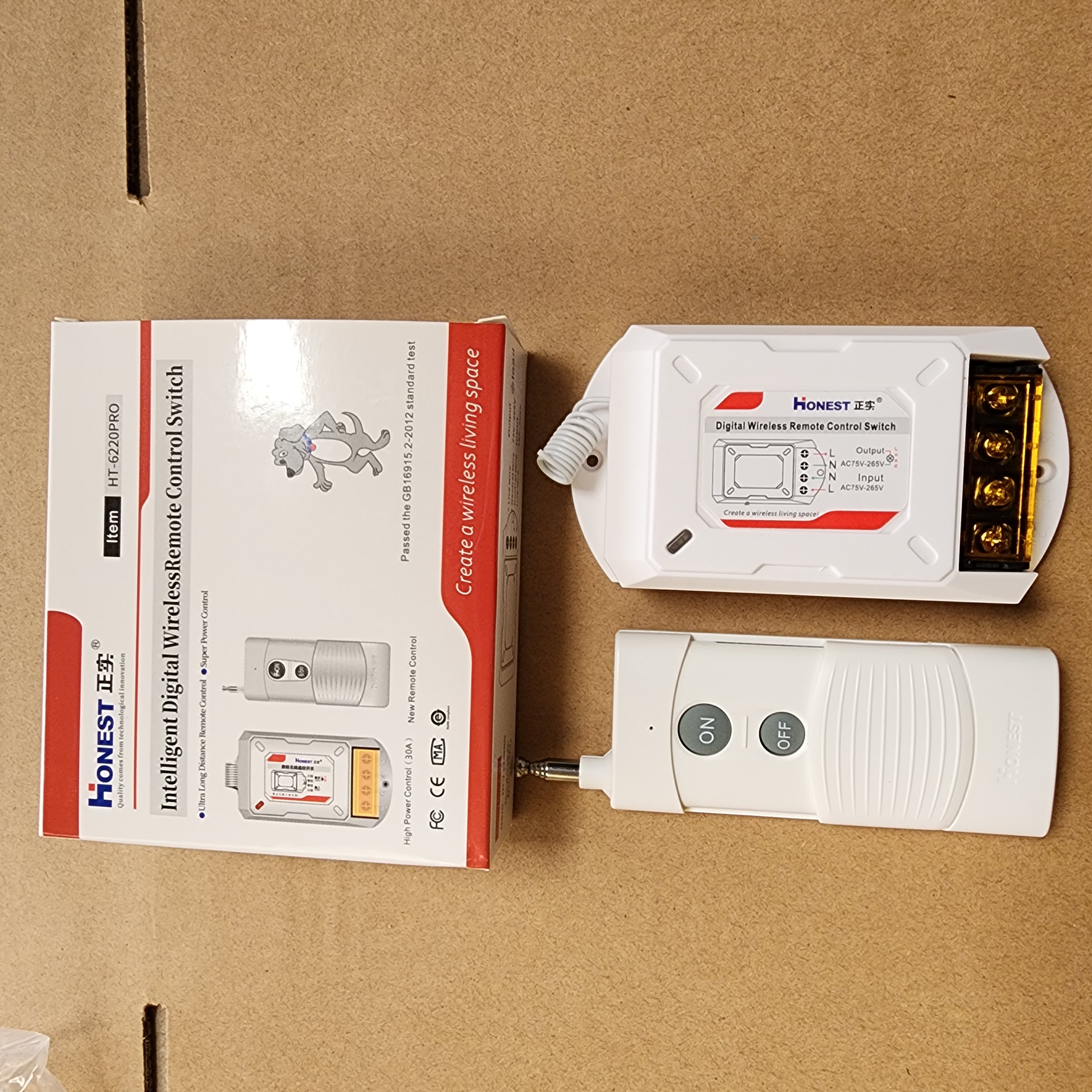 Honest 30A. High capacity remote control switch 1km 220v -30A controls ...
