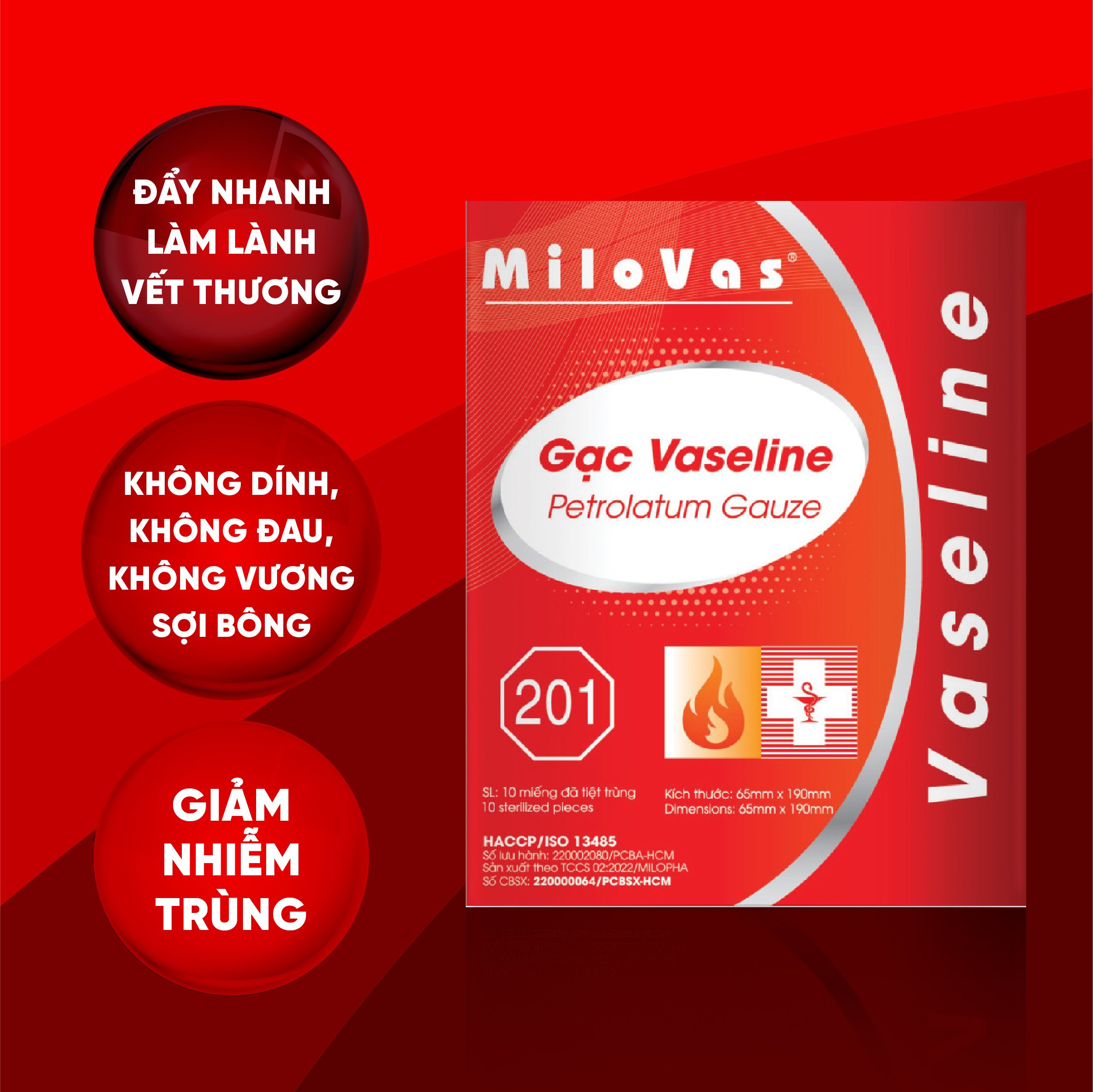 Vaseline Milovas burn swabs protect wounds, soften skin, reduce dry and ...