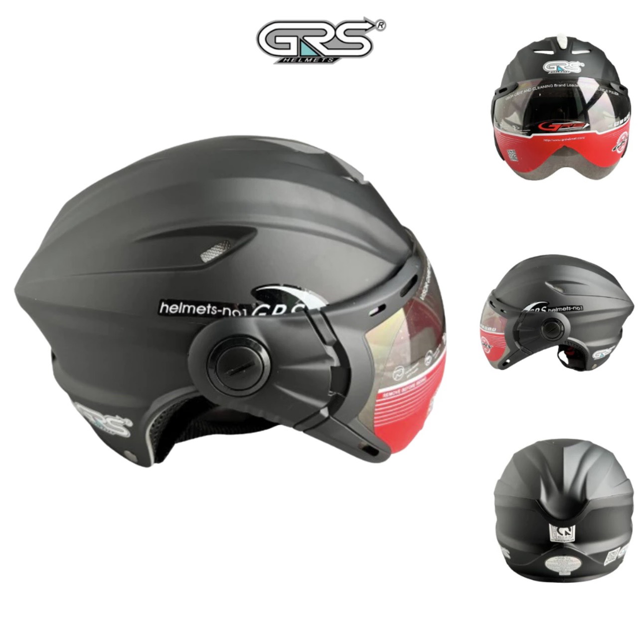 Premium Half Head Helmet GRS A760K - Head Circumference 57- 60cm ...