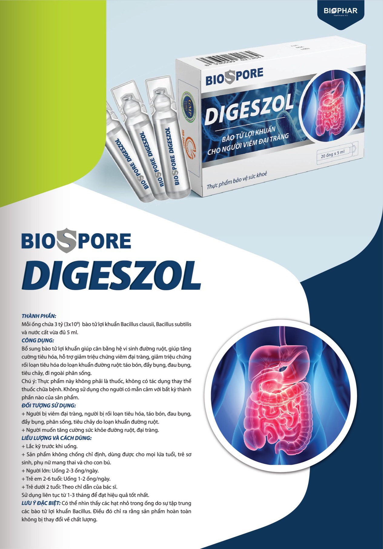 Biophar Digestivezol probiotic strengthens the digestive system ...