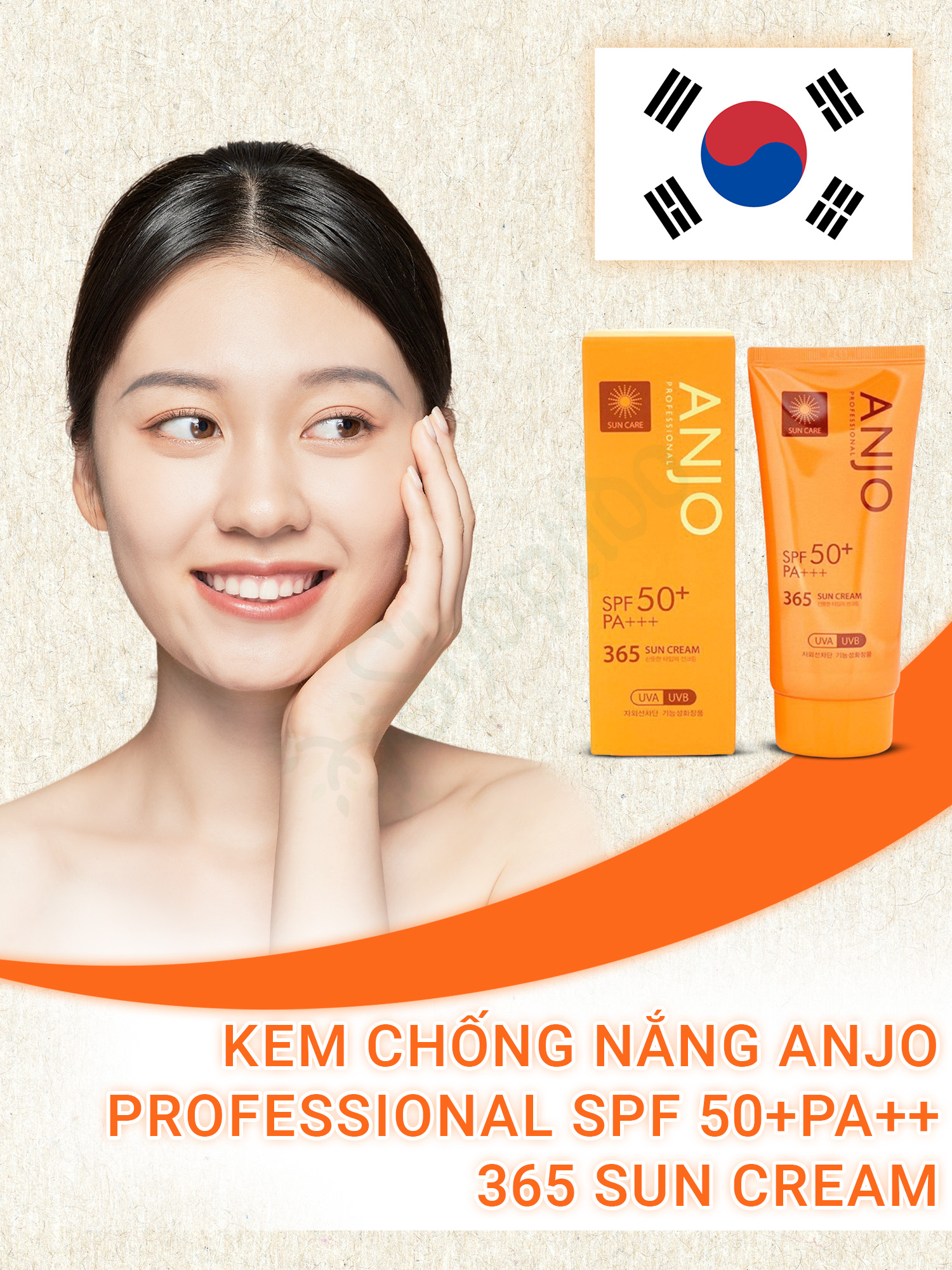 Korean Anjo sunscreen moisturizes, gently and protects the skin ...