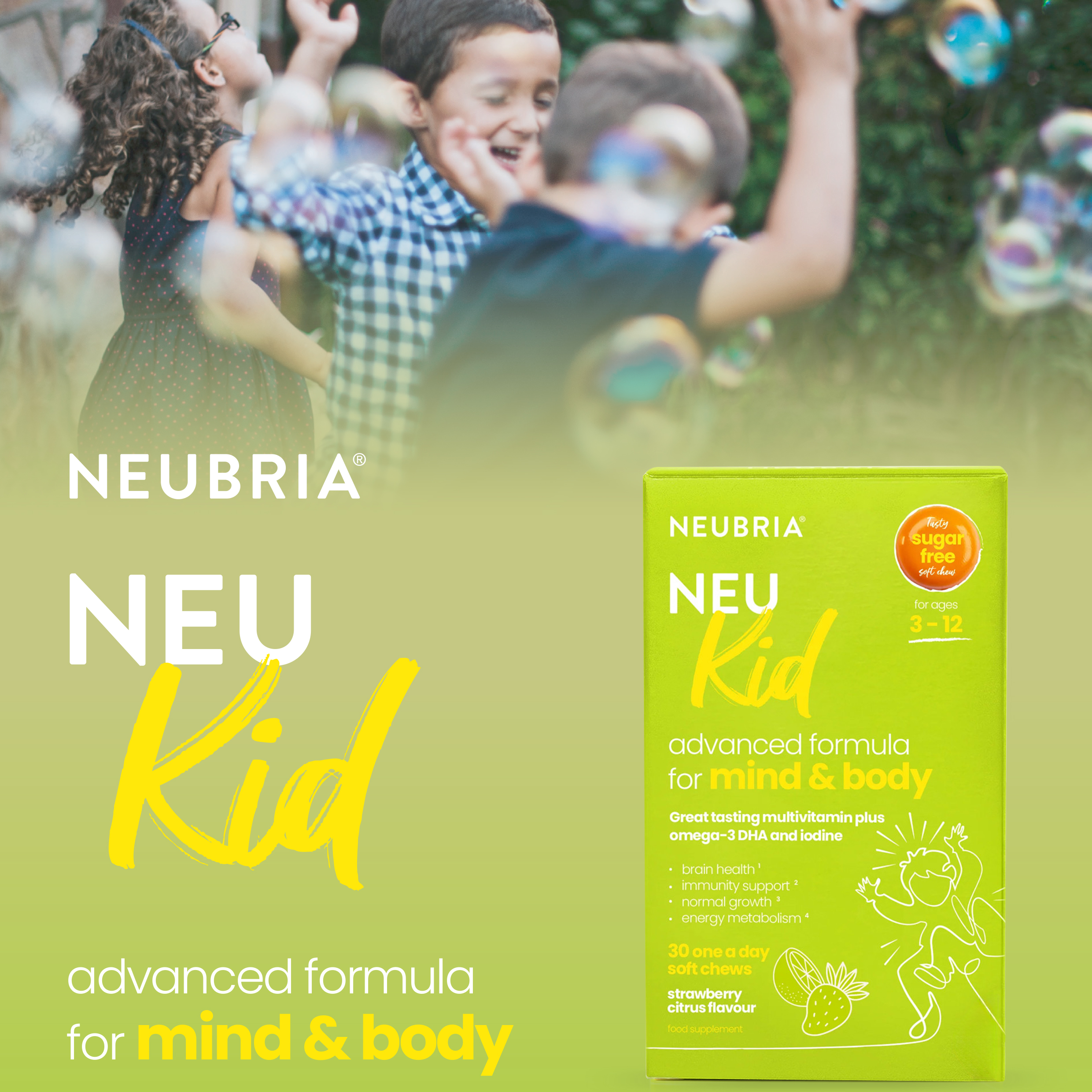 Neubria Neu Kid multivitamin supports immune enhancement (30 tablets ...